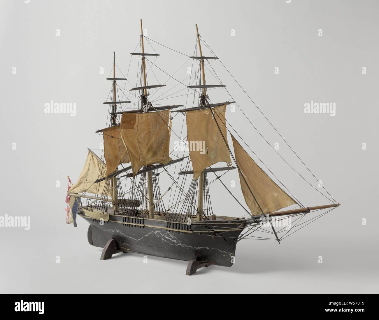 Model of a Merchant Frigate, Model of a frigate ship. A part of the ...