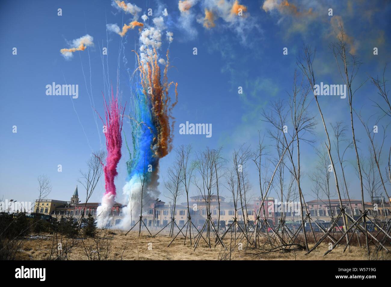 Daytime fireworks hi-res stock photography and images - Alamy