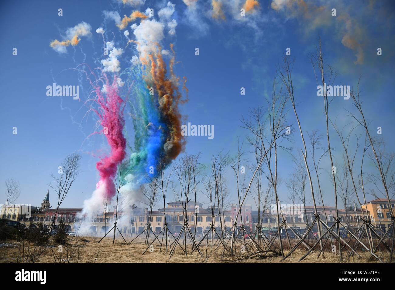 Daytime fireworks hi-res stock photography and images - Alamy
