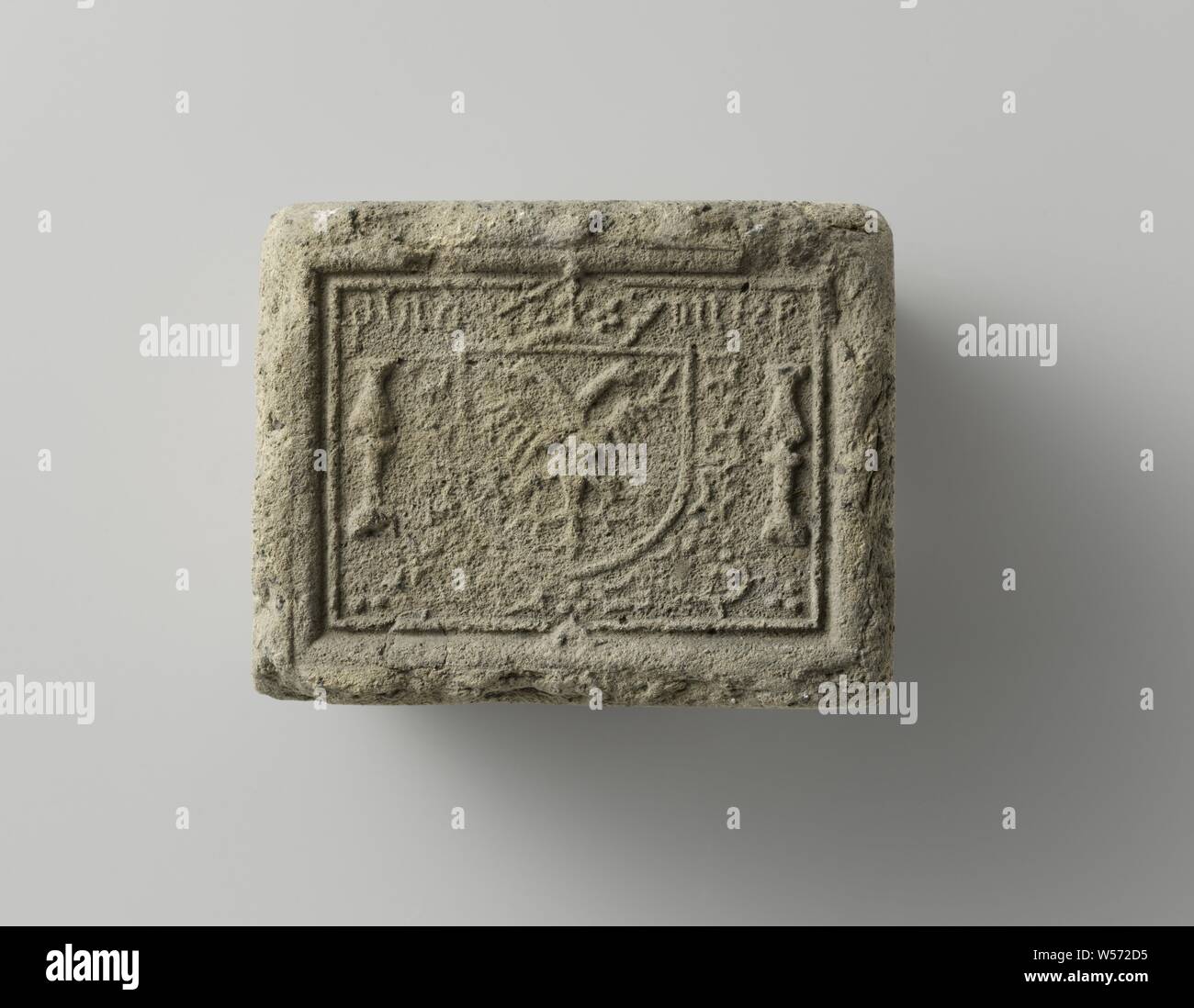 Fireplace capstone with the coat of arms of Charles V, Semicircular ...