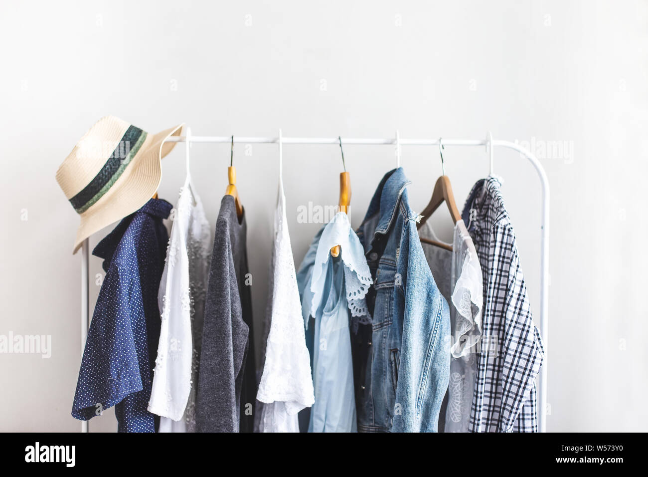 Clothes on Open Cloth Concept has nothing to wear Choosing clothes ...