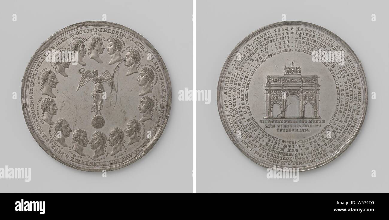 Congress of Vienna with the names of the most important battles from ...