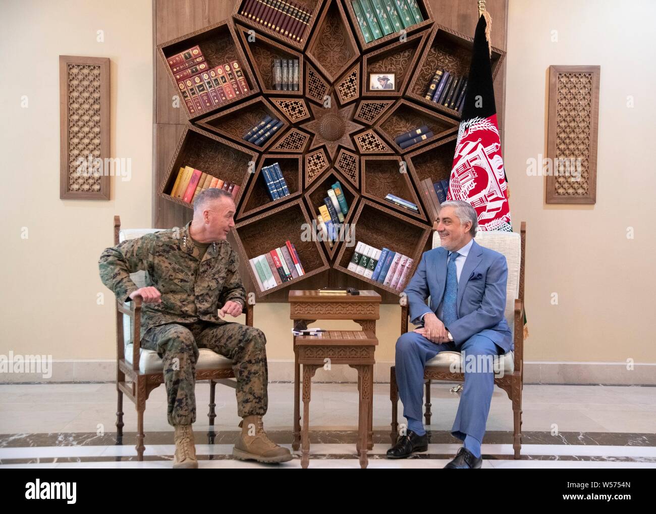 U.S. Chairman of the Joint Chiefs Gen. Joseph Dunford, left, during a ...