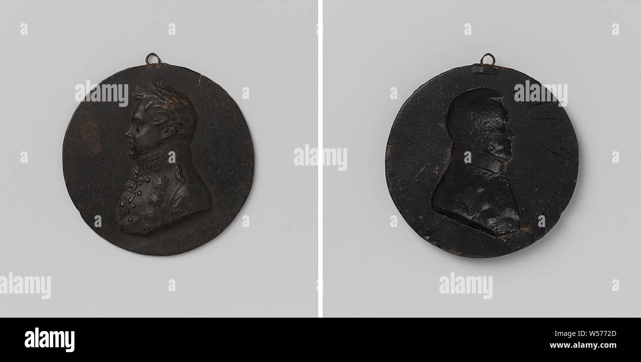 Portrait of Count of Gneisenau, Iron Medal. Front: man's bust. Reverse ...