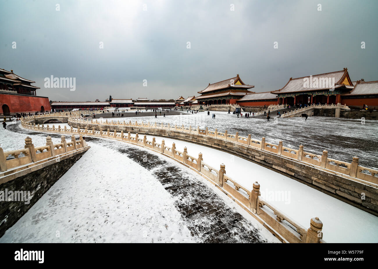 The Palace Museum, also known as the Forbidden City, is covered with ...