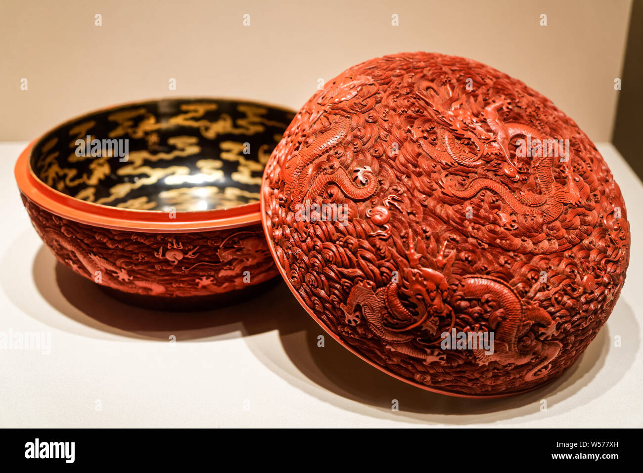 View of lacquers on display during the "In a Myriad of Forms: The ...