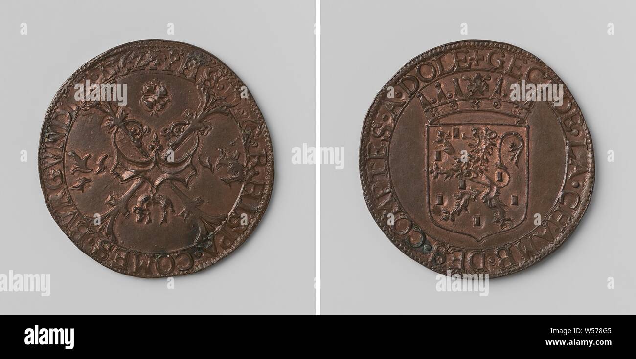 Philip II, King of Spain, calculation token from the Burgundy Court of ...