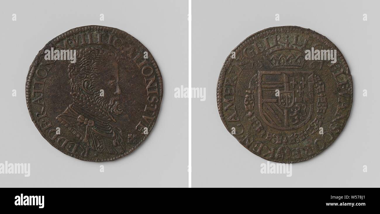 Philip II, King of Spain, calculation token from the Court of Audit in ...