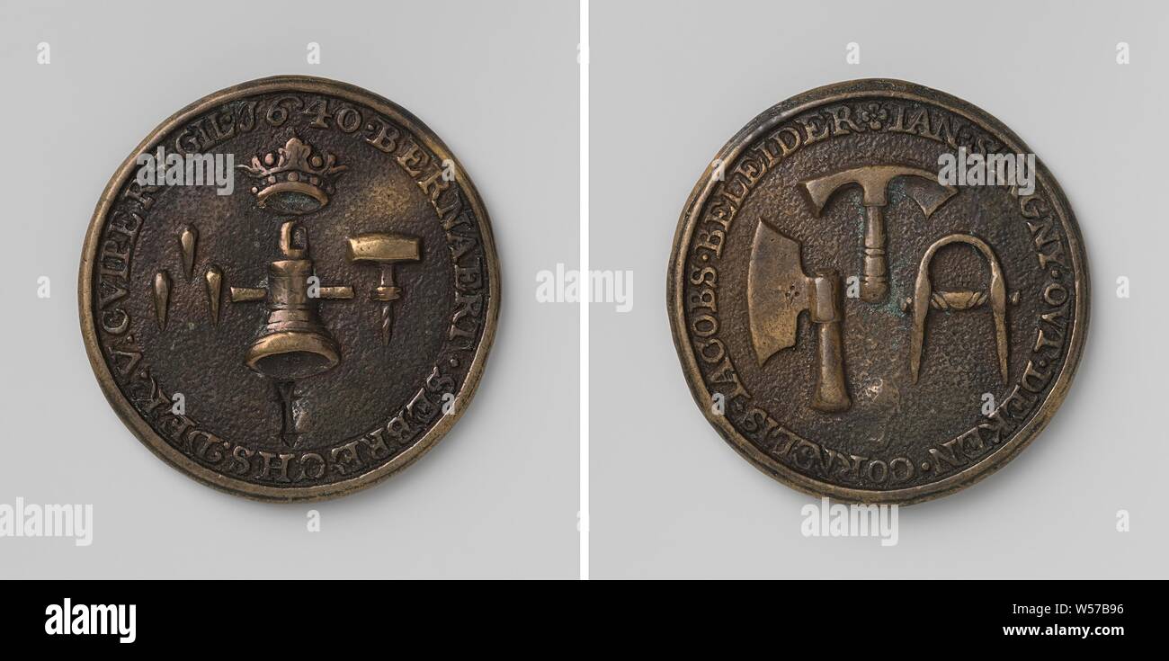 Cooper's Guild of Middelburg, Guild Medal with No. 1, Brass Medal ...
