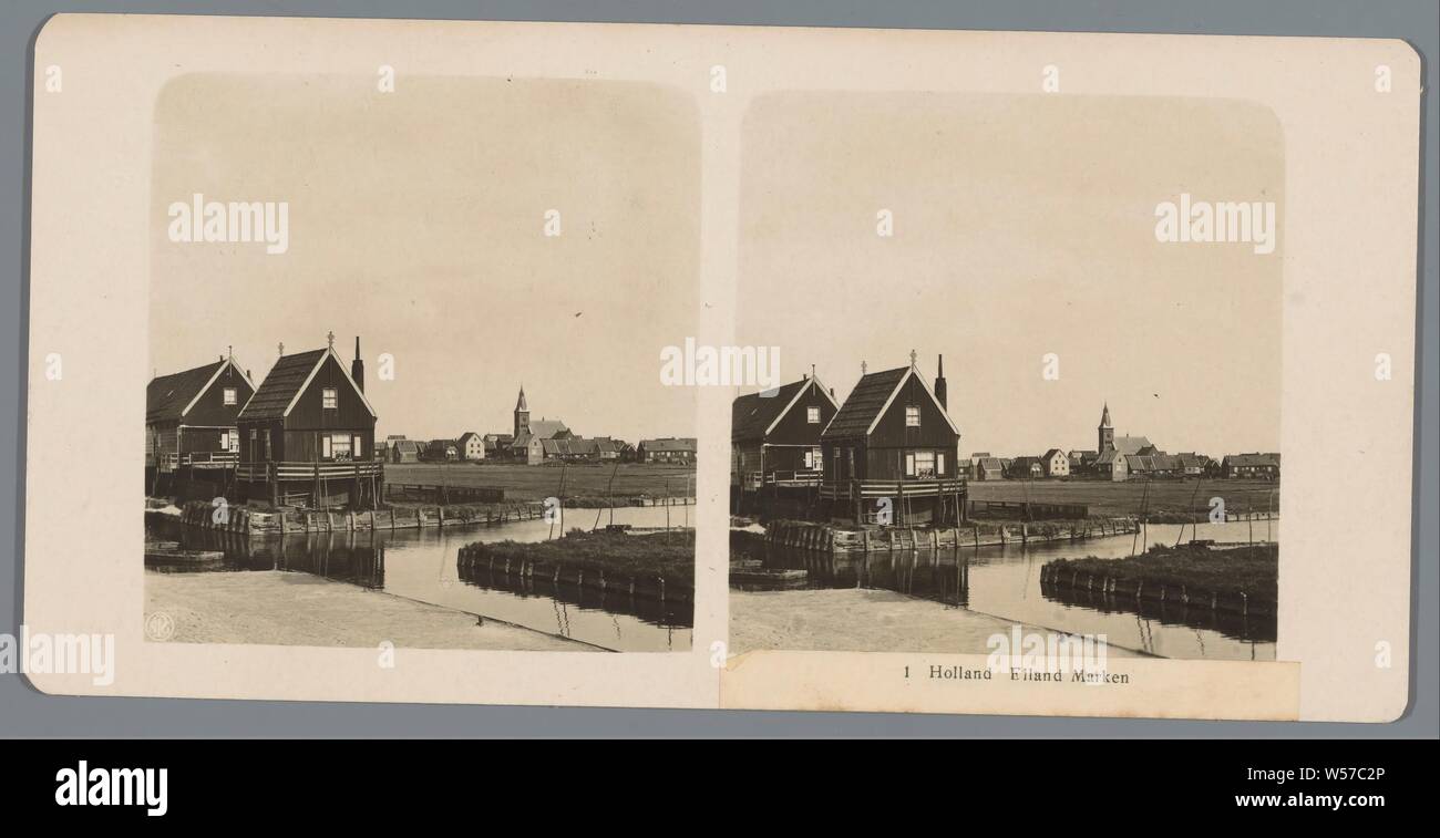 View of Marken Holland Island of Marken (title on object), facade (or ...