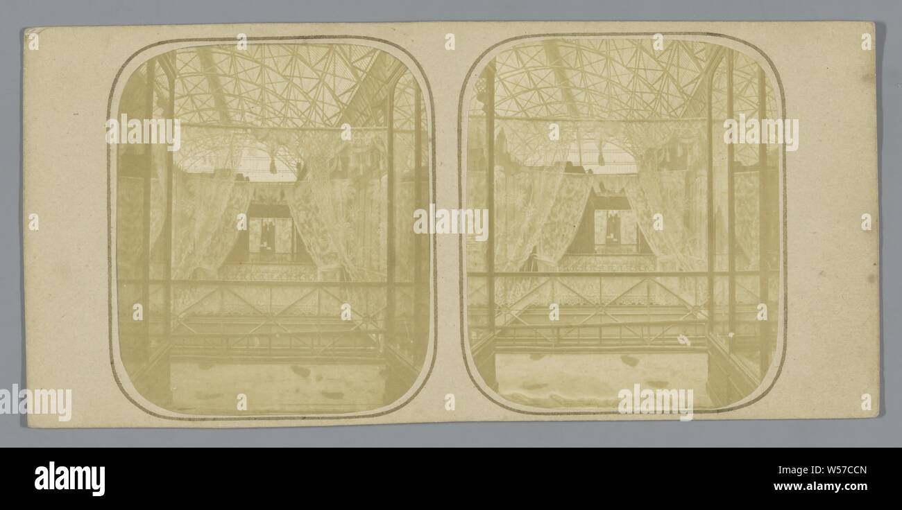 Interior of the muslin exhibition at the World Exhibition in Paris ...