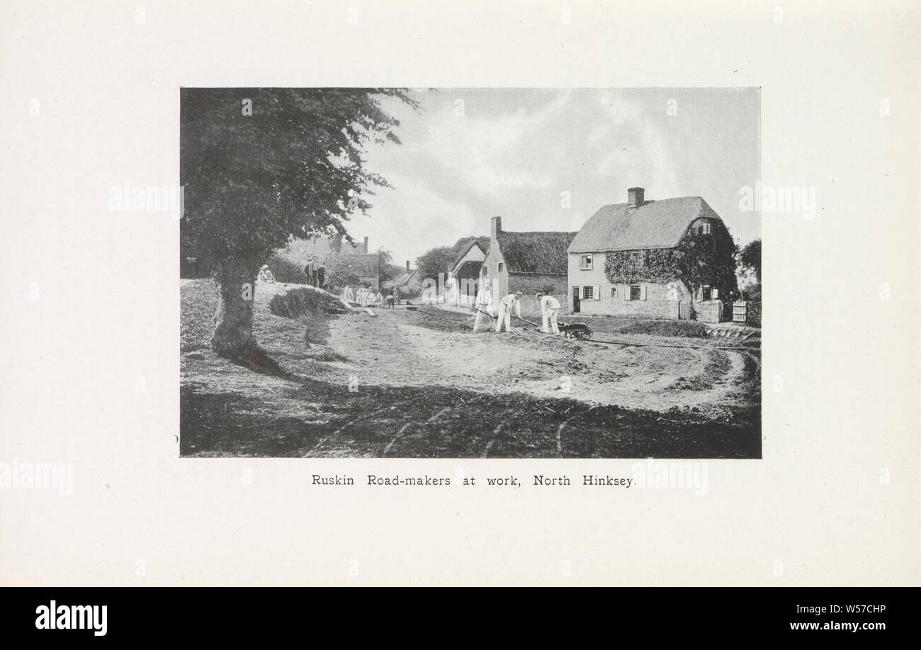Ruskin road-makers at North Hinksey, public road in village, housing ...