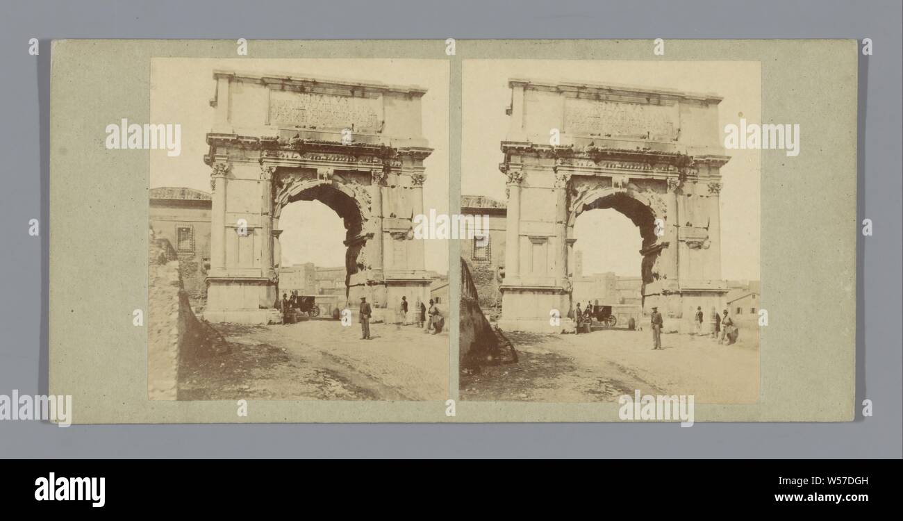 Arch of Titus in Rome (title on object), triumphal arch, Arch of Titus ...