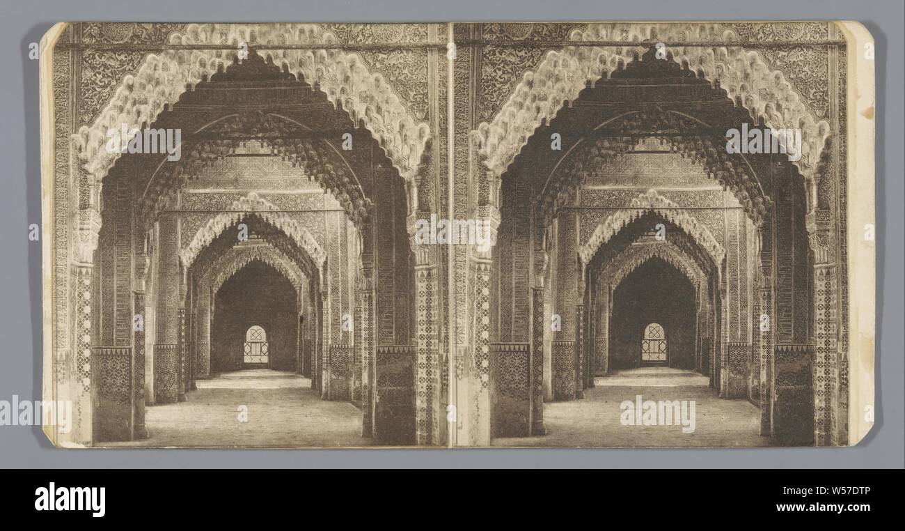 Interior of the Alhambra in Granada, interior, representation of a ...