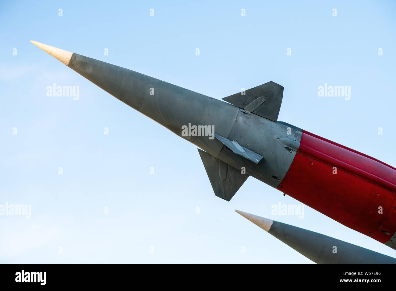 Rocket shell ready to launch. Dangerous weapons of mass destruction of enemies of the country ...