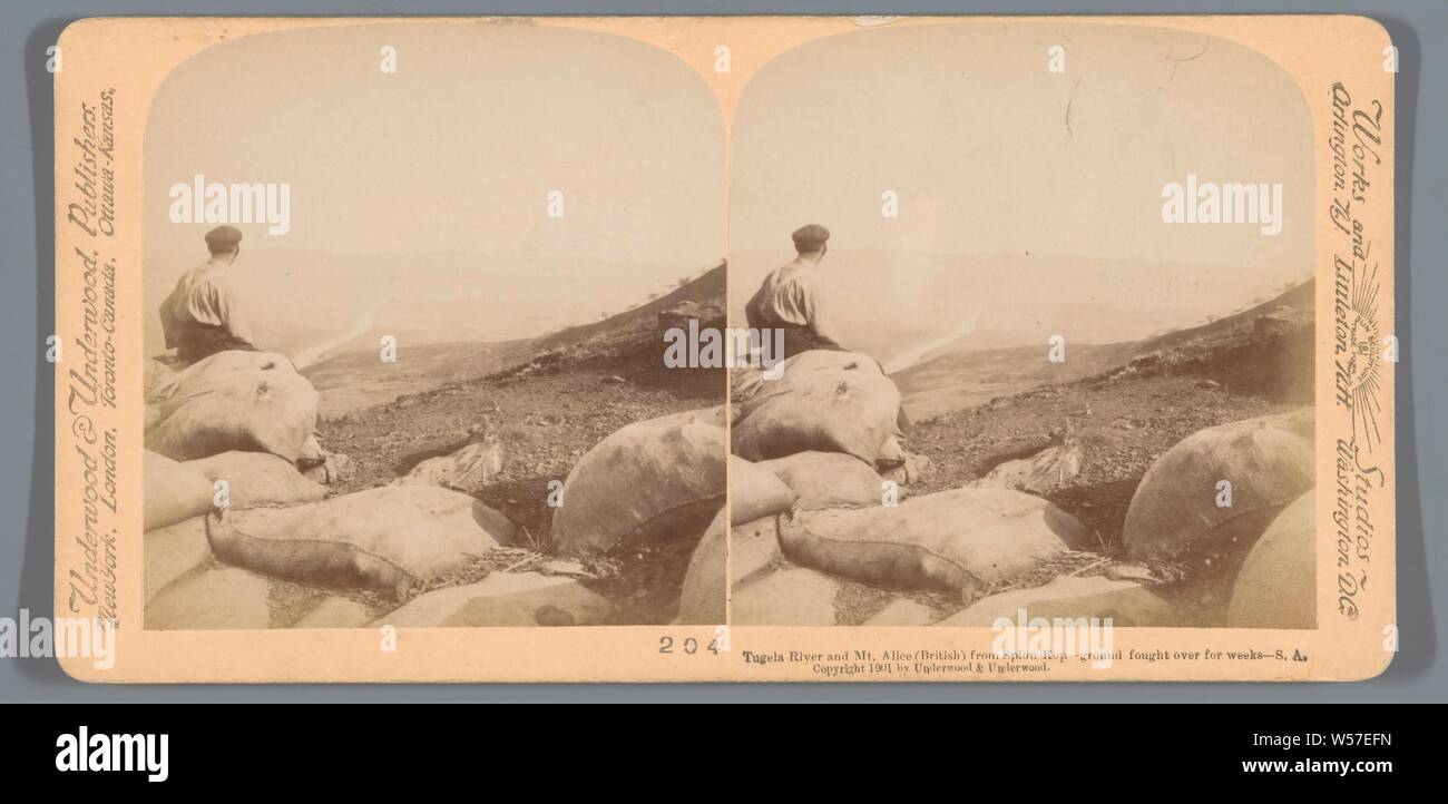 View of the Tugela River and Mount Alice from Spionkop, Tugela River ...