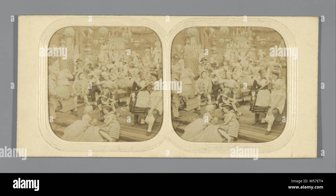 Scene in salon: dress up party, anonymous, 1860 - 1880 Stock Photo - Alamy