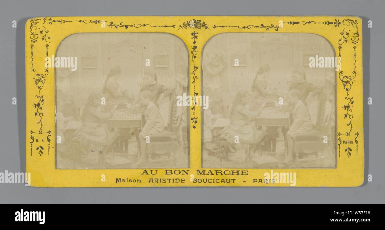 Children around the table with games, Adolphe Block, 1860 - 1890 Stock ...