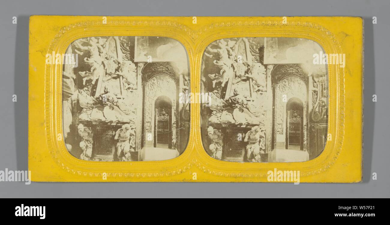 Baroque grave monument in palace interior, EL, 1860 - 1880 Stock Photo ...