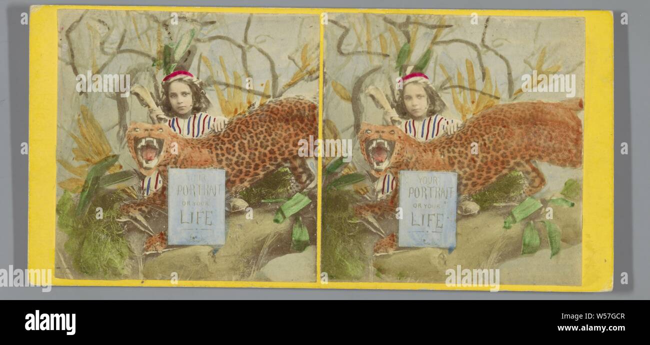 Portrait girl with tiger: Your Portrait or your Life, beasts of prey ...
