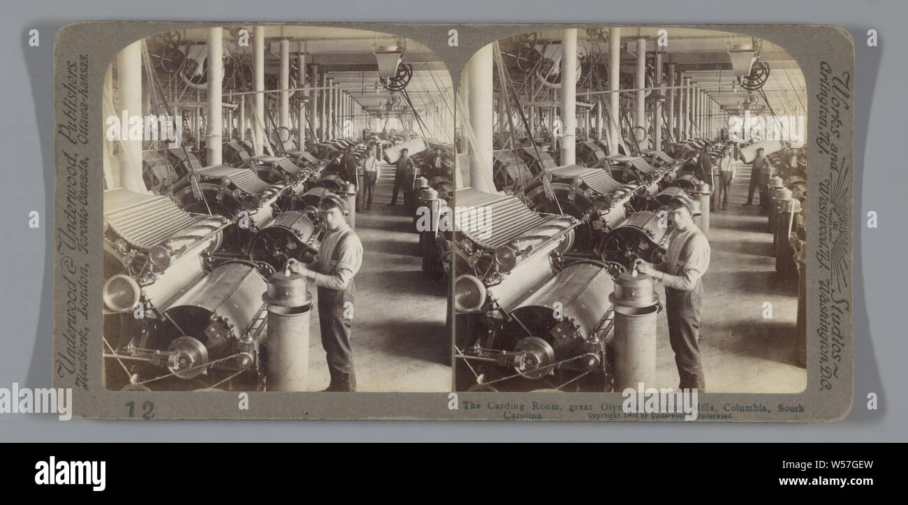 The Carding Room, great Olympian Cotton Mills, Columbia, South Carolina ...