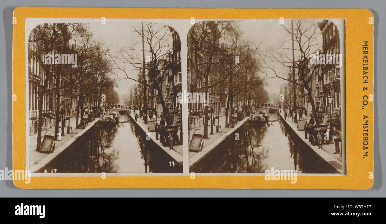 An Amsterdam canal, Johannes W. Merkelbach & Co, 1880 - 1920 Stock ...