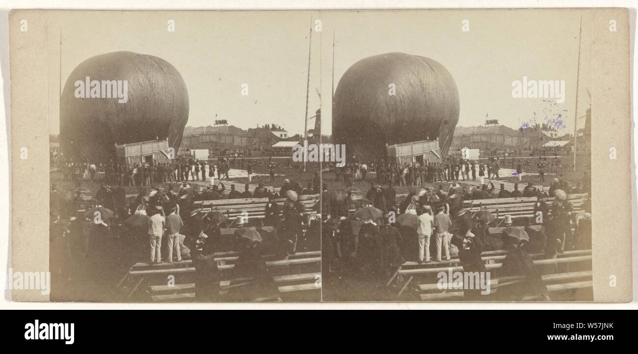 The rise of Nadar's balloon in the grounds of the Palace of Volksvlijt ...