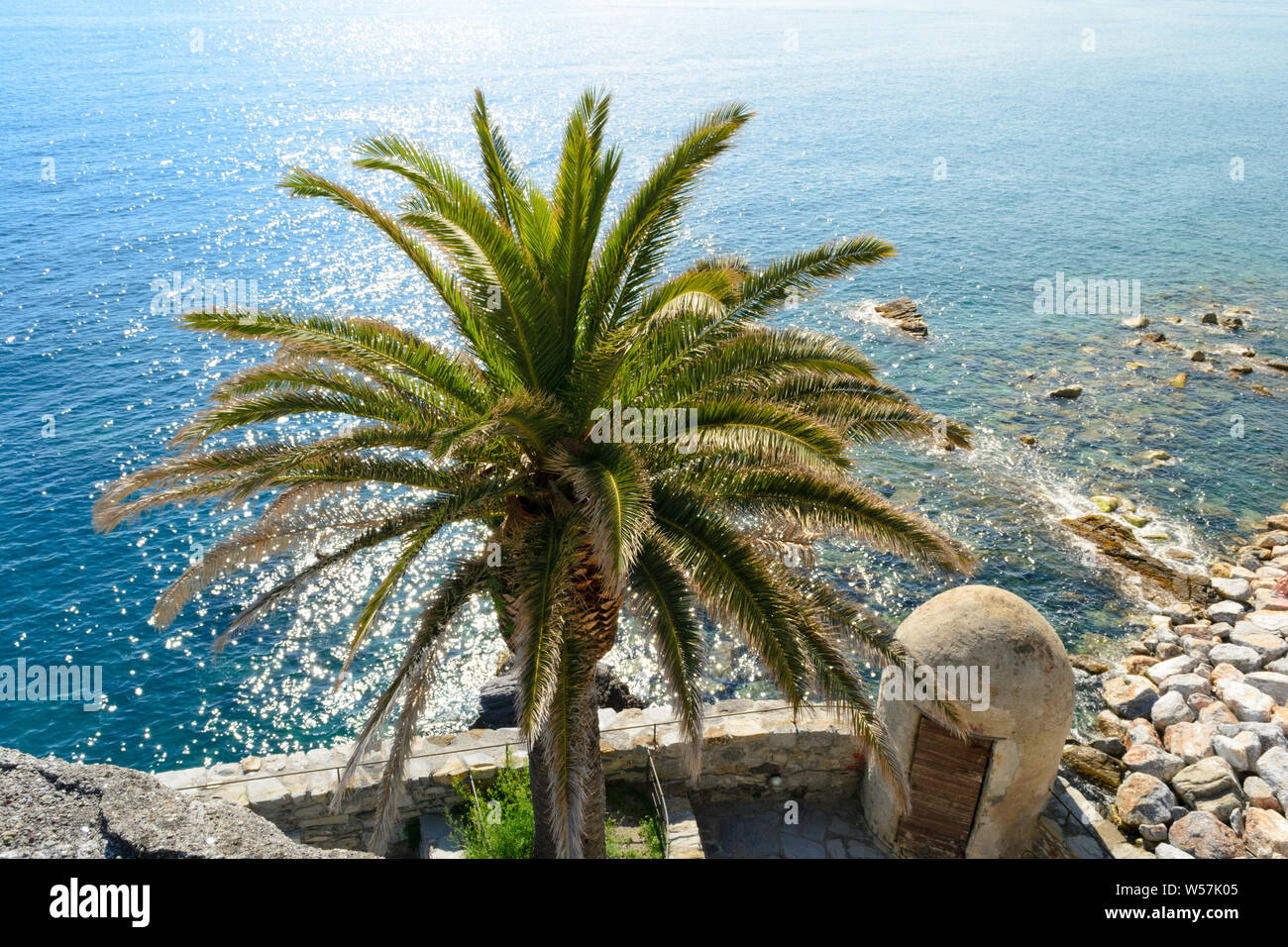 Architectural detail of the Dragonara castle in the nice little coastal ...