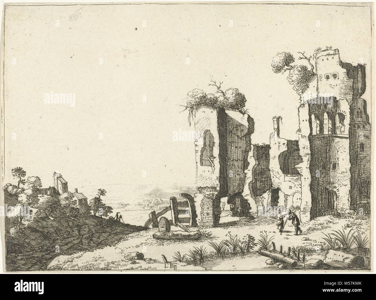 Antique etching landscape hi-res stock photography and images - Alamy