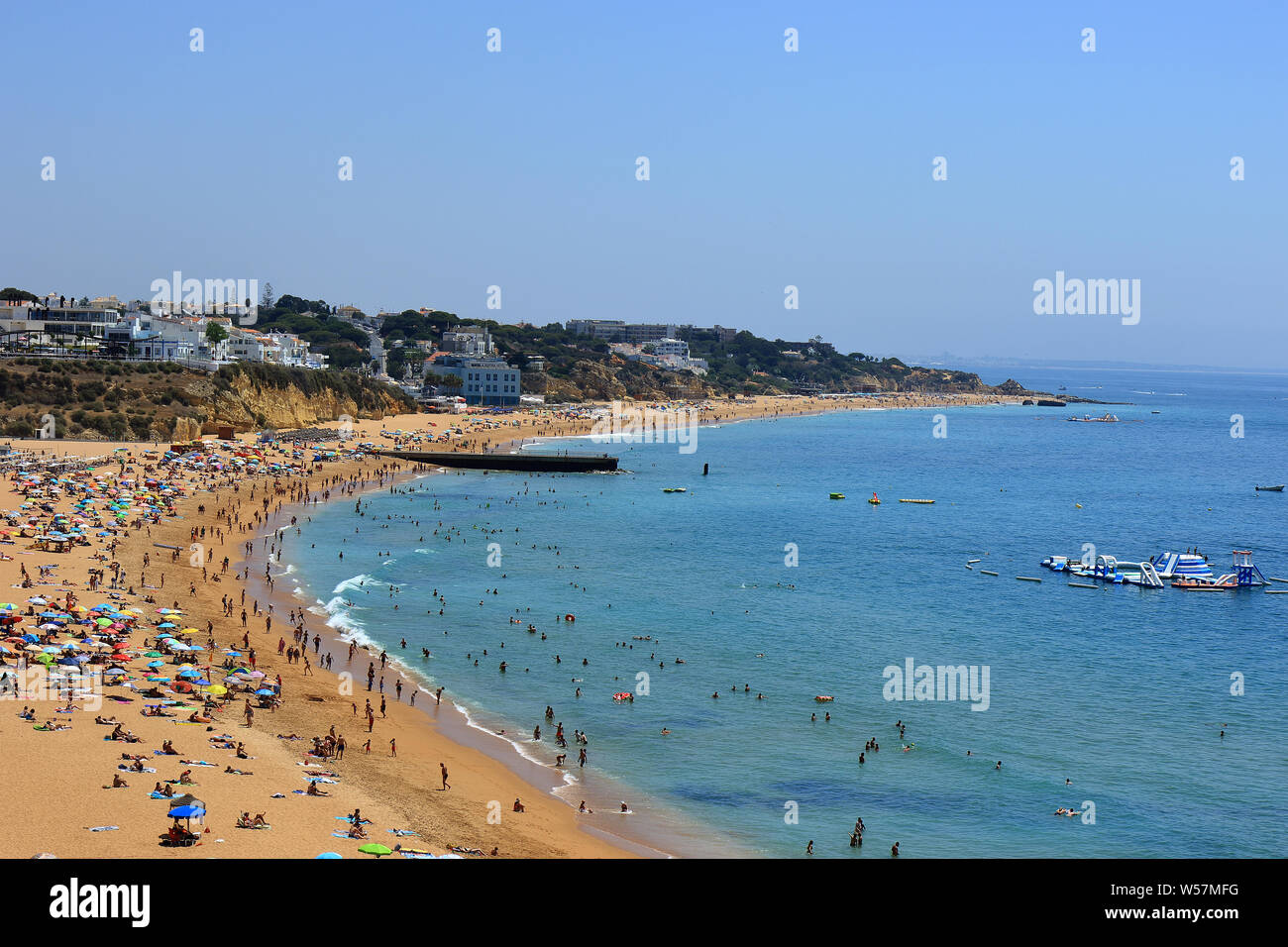 A beautiful sunny day at the Beach in Albufeira Stock Photo - Alamy