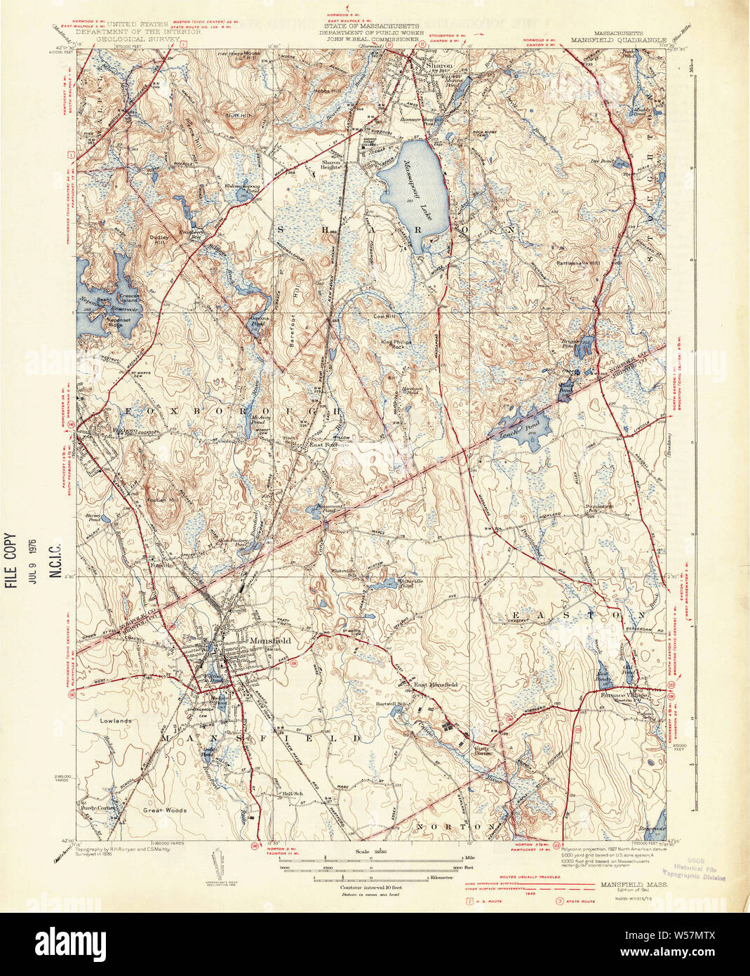 Map of mansfield hi-res stock photography and images - Alamy