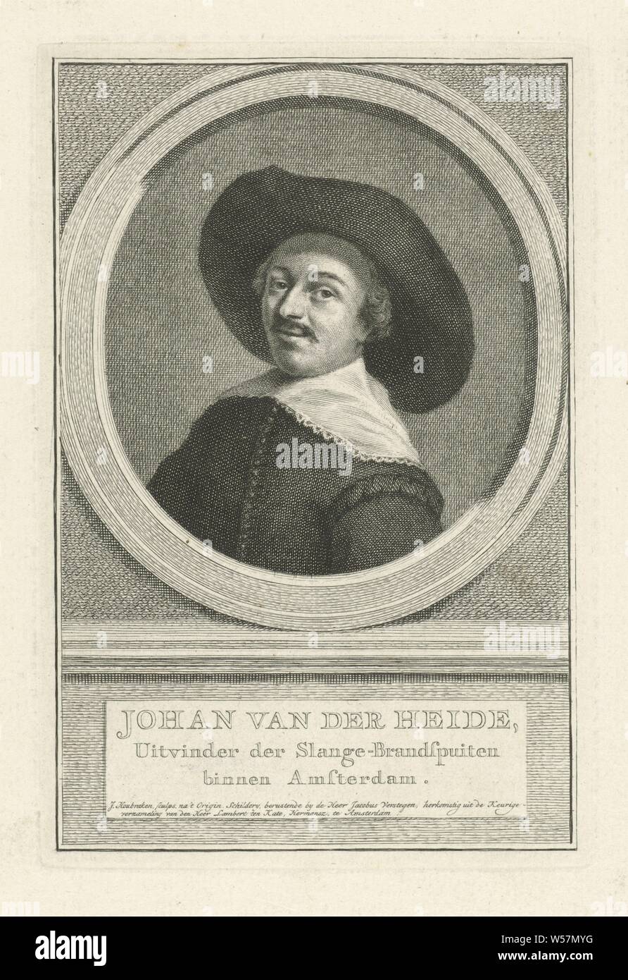Portrait of Jan van der Heyden Johan van der Heide (title on object ...