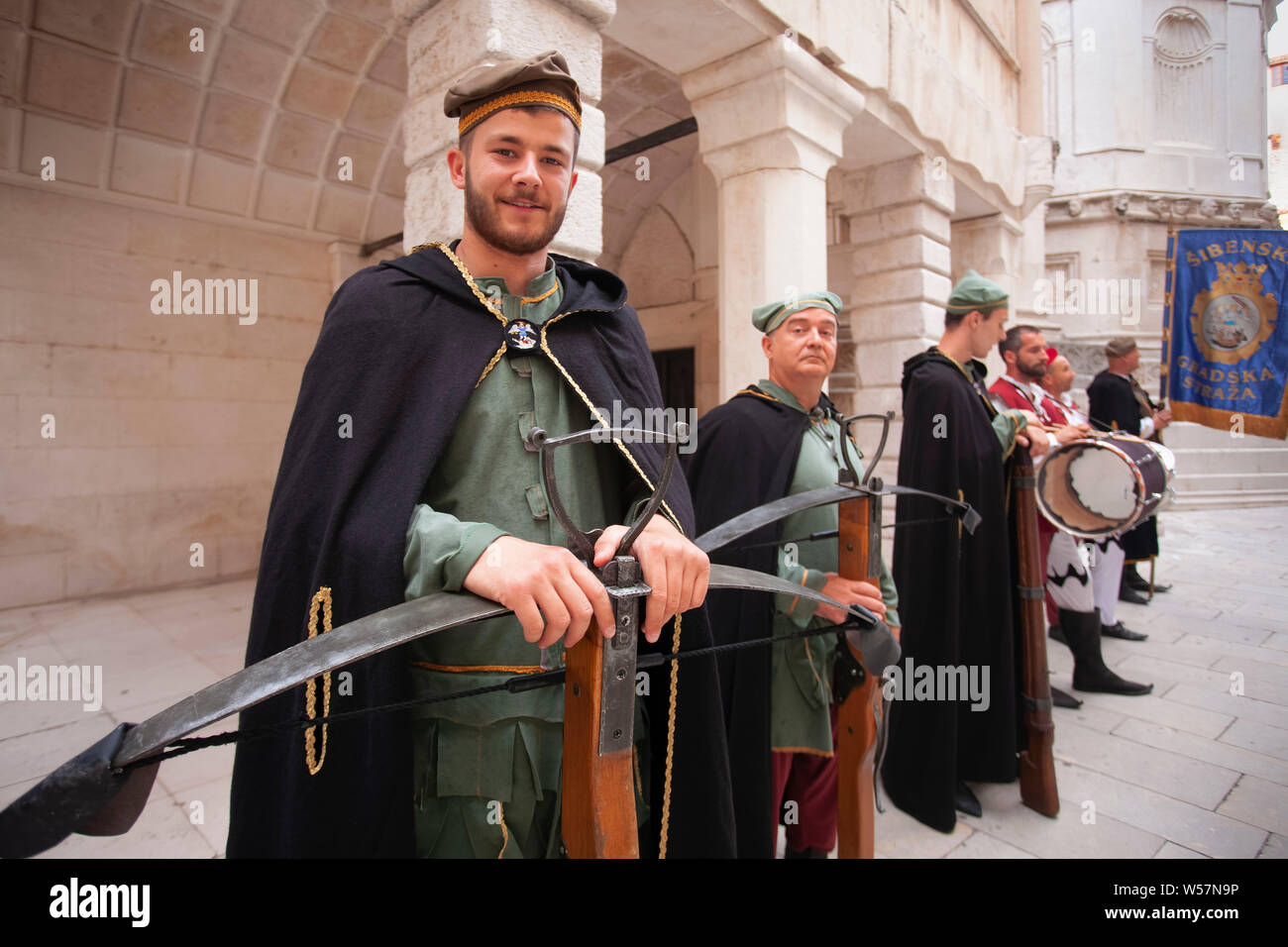 Traditional guard, Šibenik, Croatia Stock Photo - Alamy