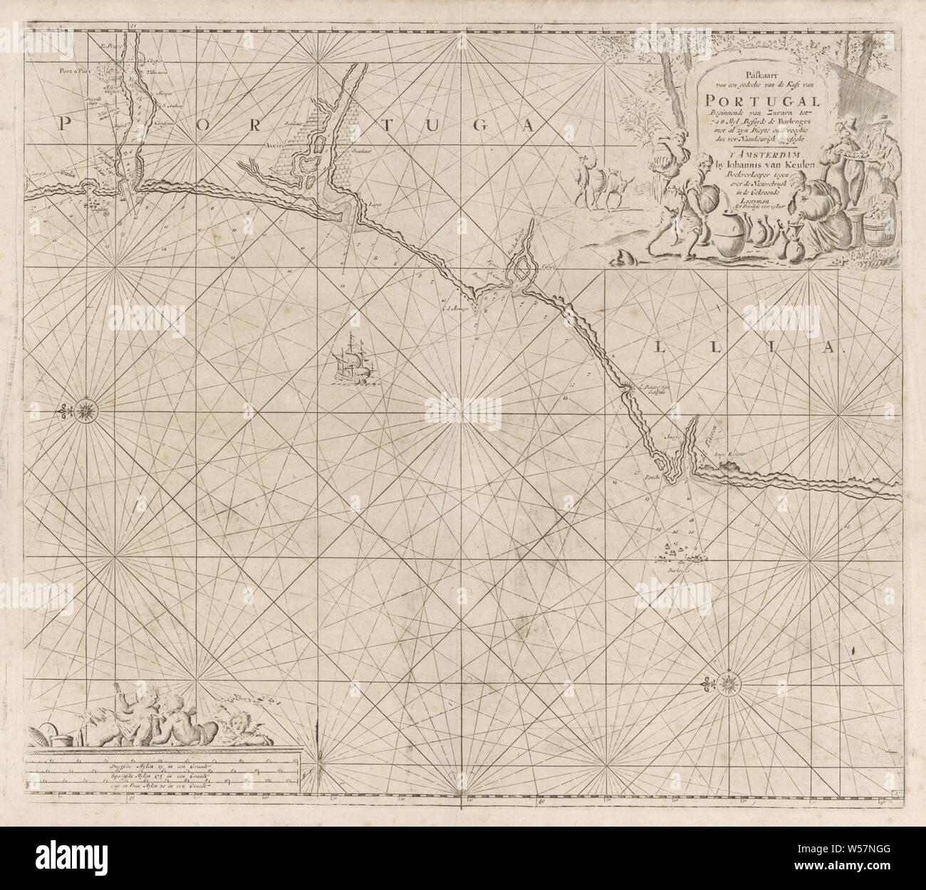 Portugal coast map hi-res stock photography and images - Alamy