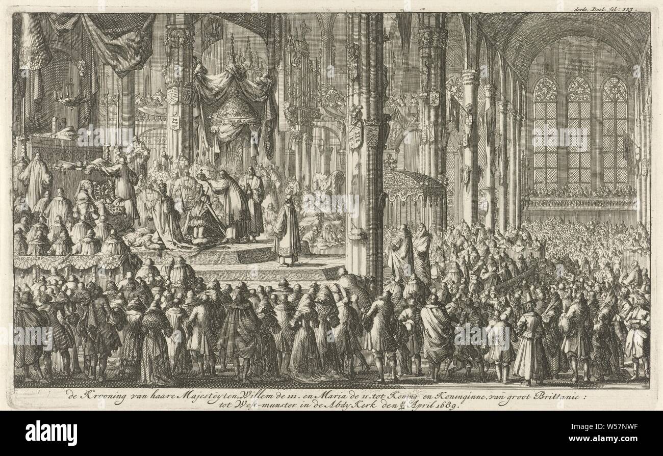 Coronation of William III, 1689 the Crowning of her Majesteyten ...