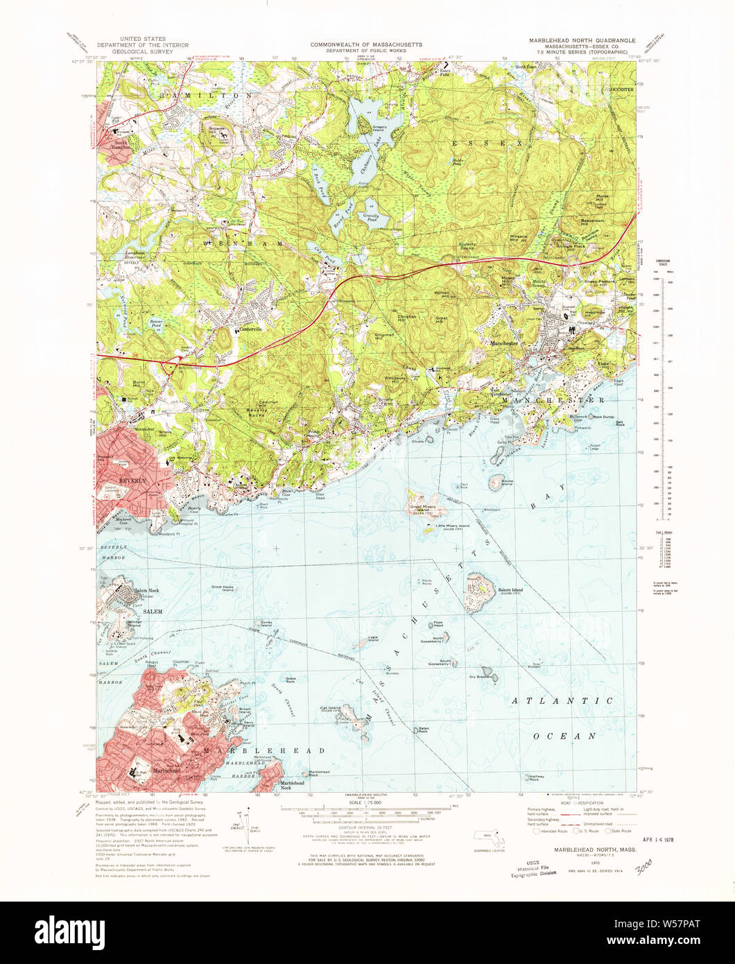 Map of marblehead hi-res stock photography and images - Alamy