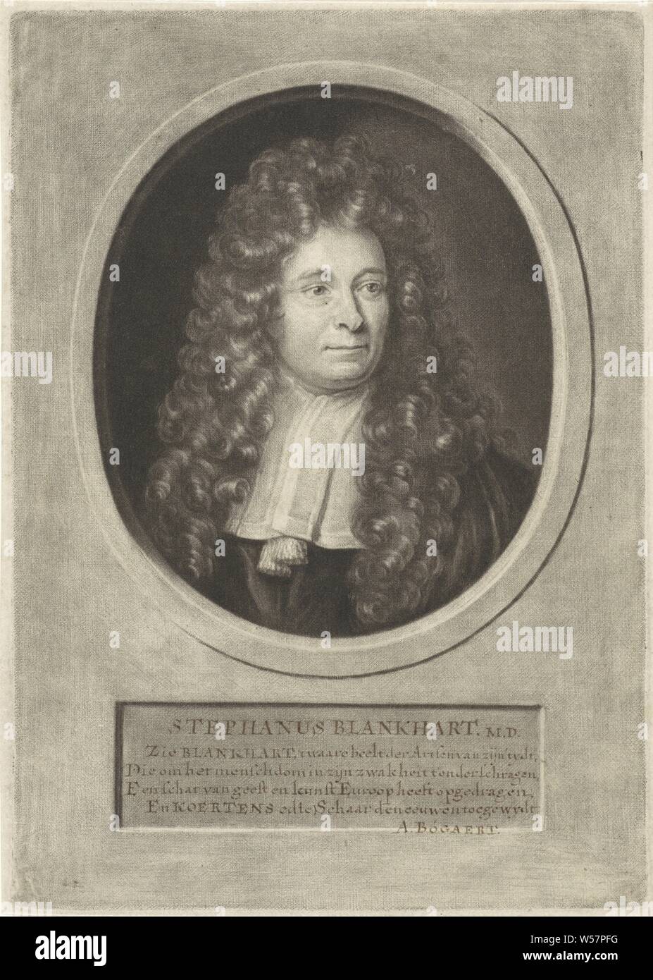 Portrait of Steven Blankaart, Steven Blankaart, Dutch poet and ...