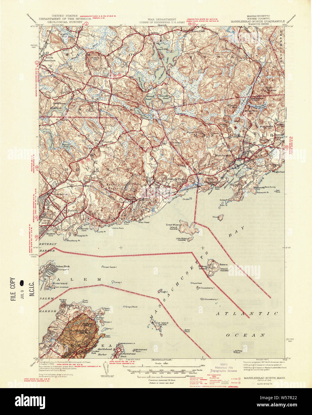 Map of marblehead hi-res stock photography and images - Alamy