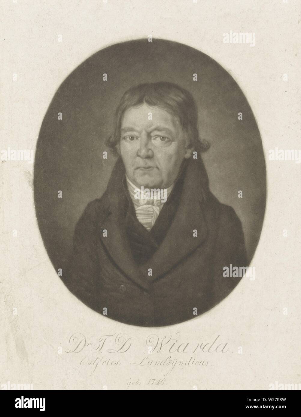 Portrait of Tileman Dothias Wiarda, Tileman Dothias Wiarda, Frederik ...