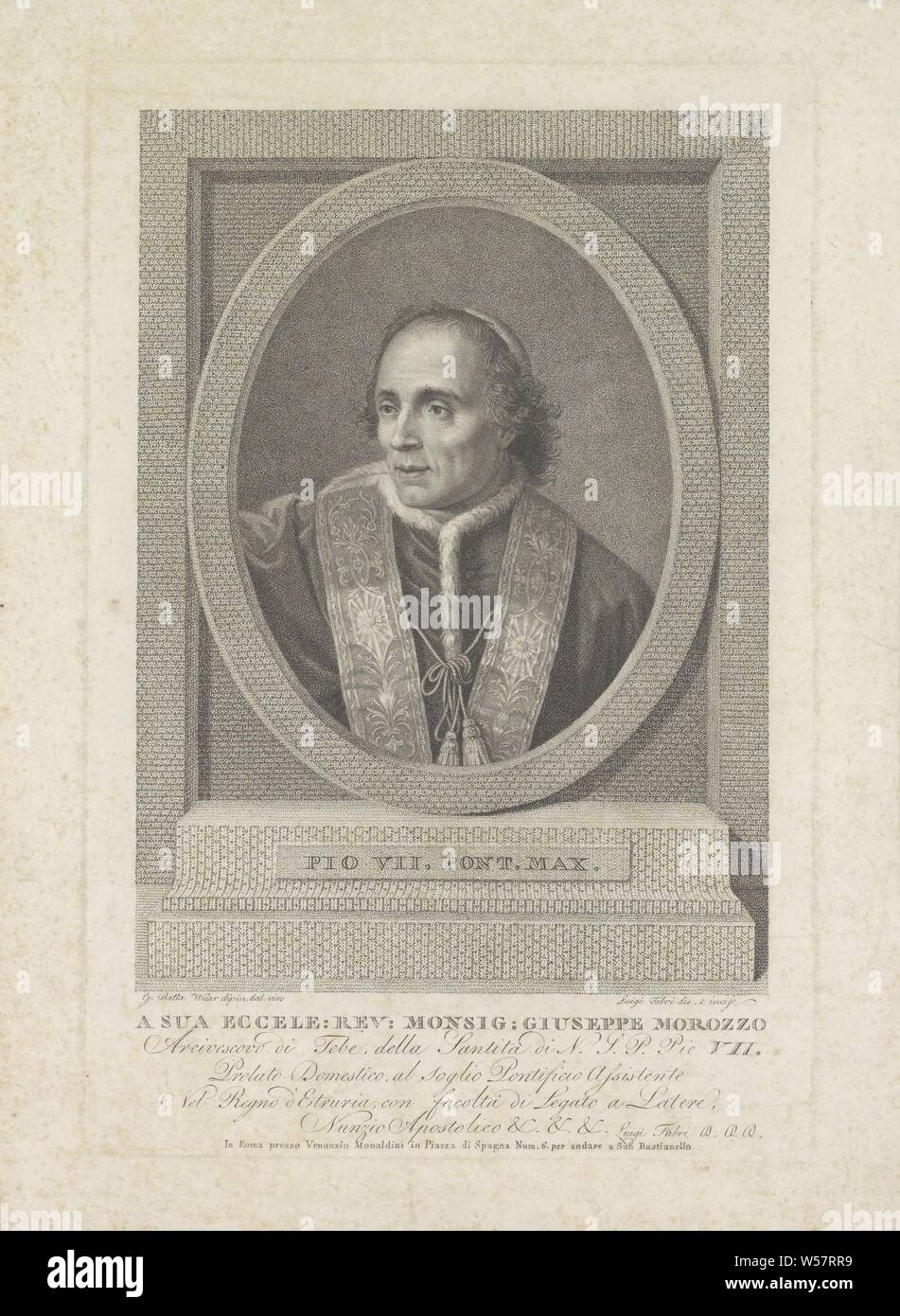 Portrait of Pope Pius VII, historical persons, pope, Pius VII, Luigi ...