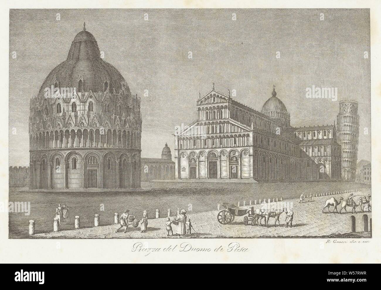 Piazza del Duomo in Pisa Piazza del Duomo di Pisa (title on object ...