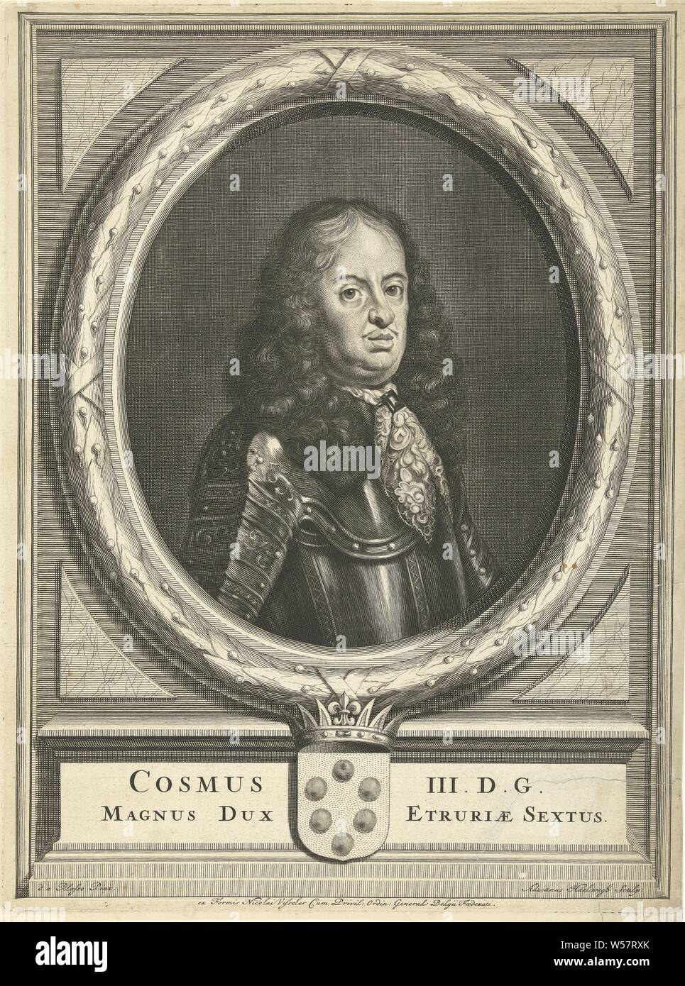Portrait of Cosimo III de Medici, Half-length portrait to the right of ...