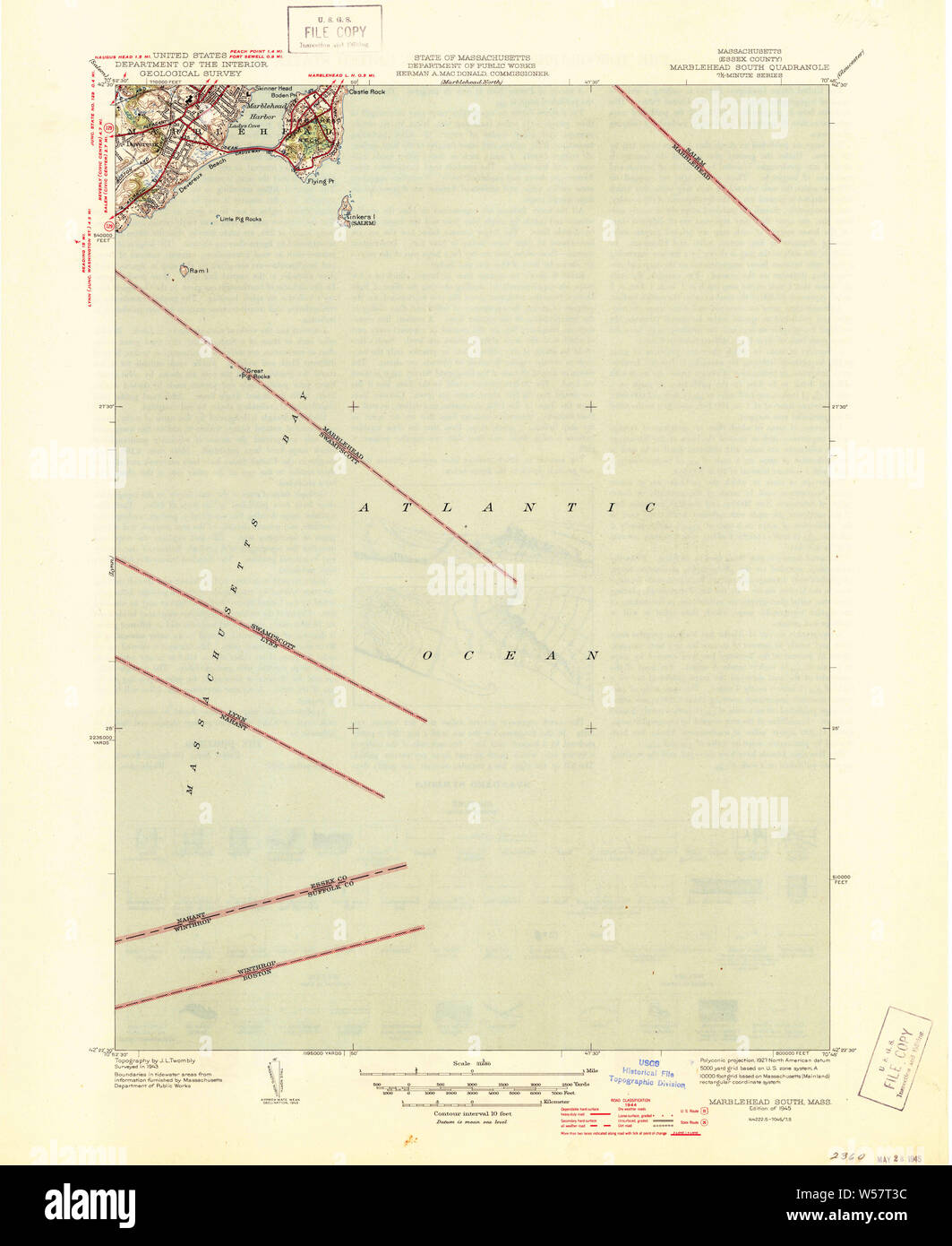 Map of marblehead hi-res stock photography and images - Alamy