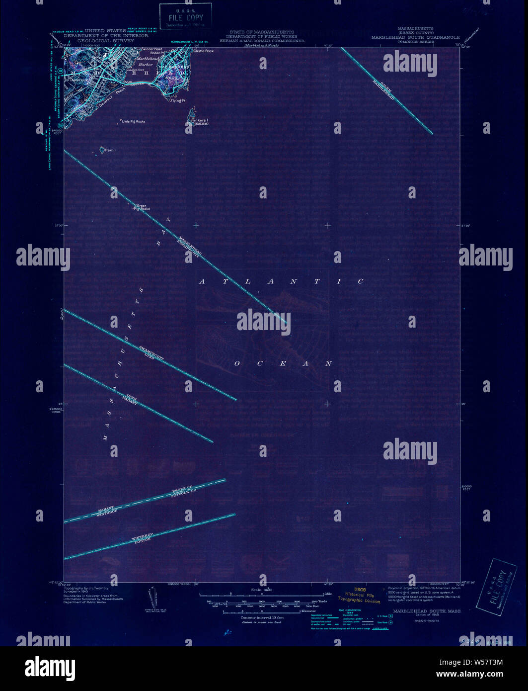 Map of marblehead hi-res stock photography and images - Alamy