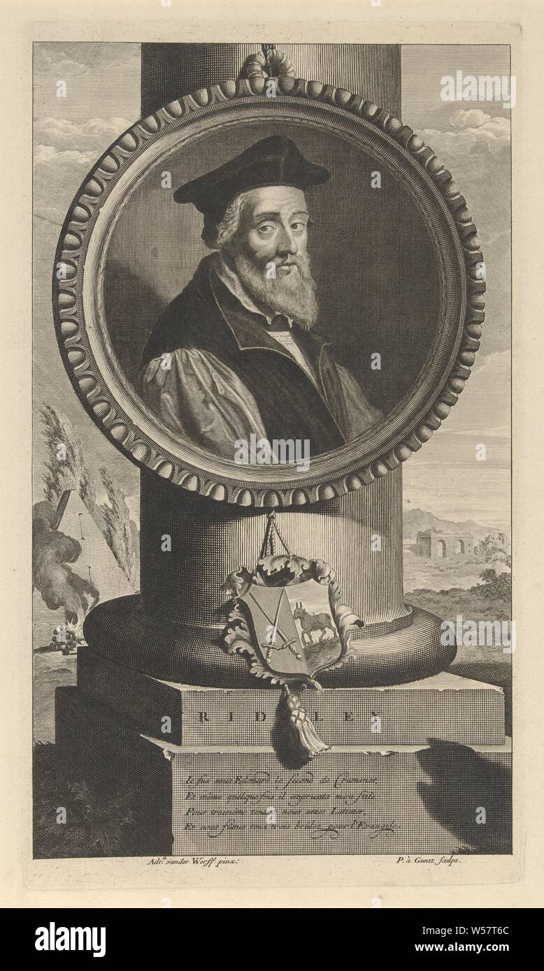 Portrait of Nicolas Ridley, bishop of London, Nicolas Ridley, scholar ...