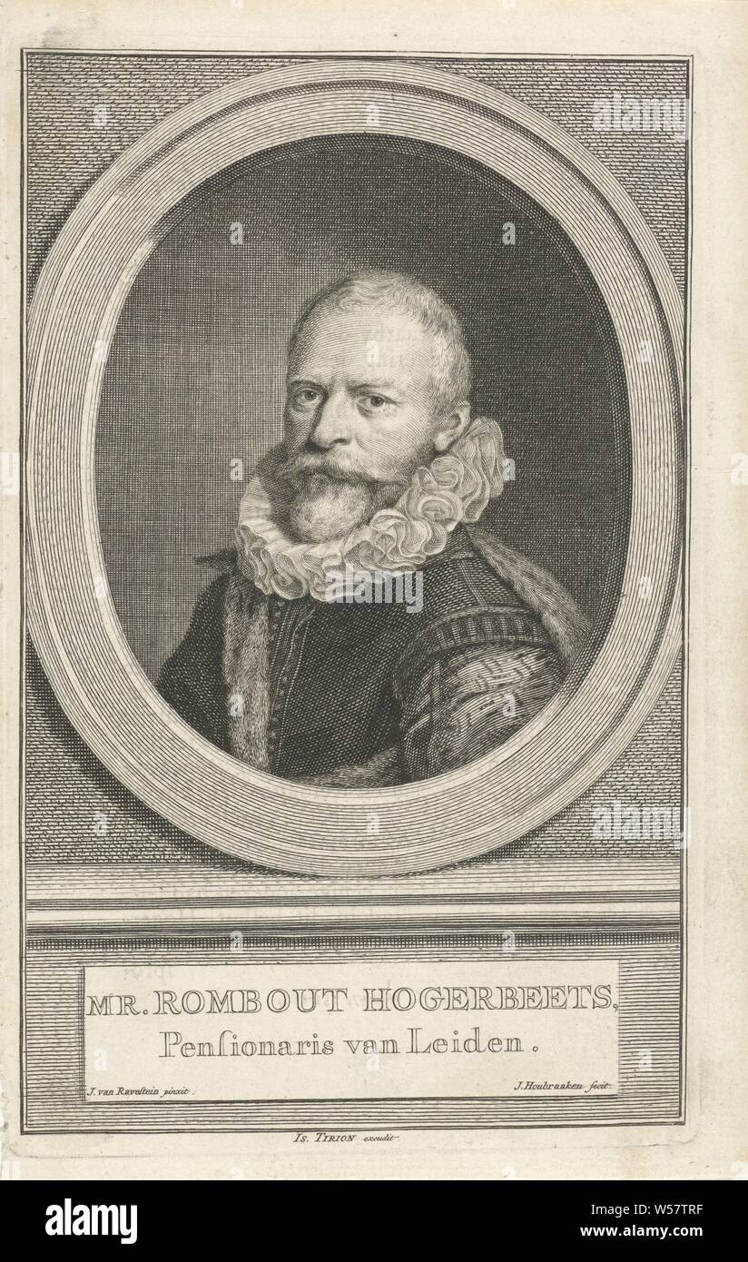 Portrait of Rombout Hogerbeets Mr. Rombout Hogerbeets (title on object ...
