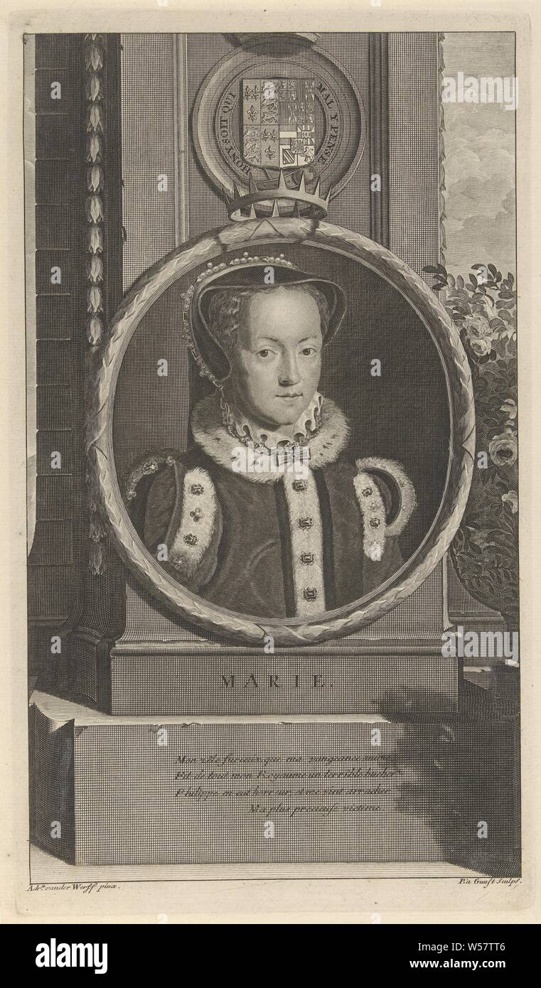 Portrait of Queen Maria I of England, Maria Tudor, Queen of England ...