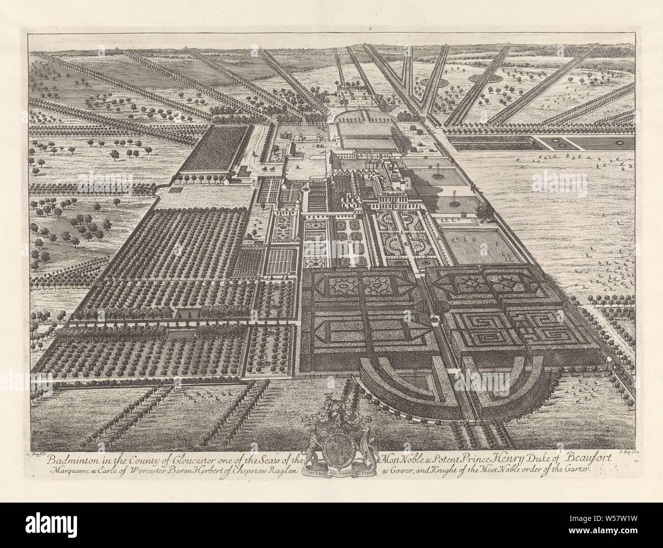 View of the Badminton Estate Badminton in the Country of Gloucester one ...