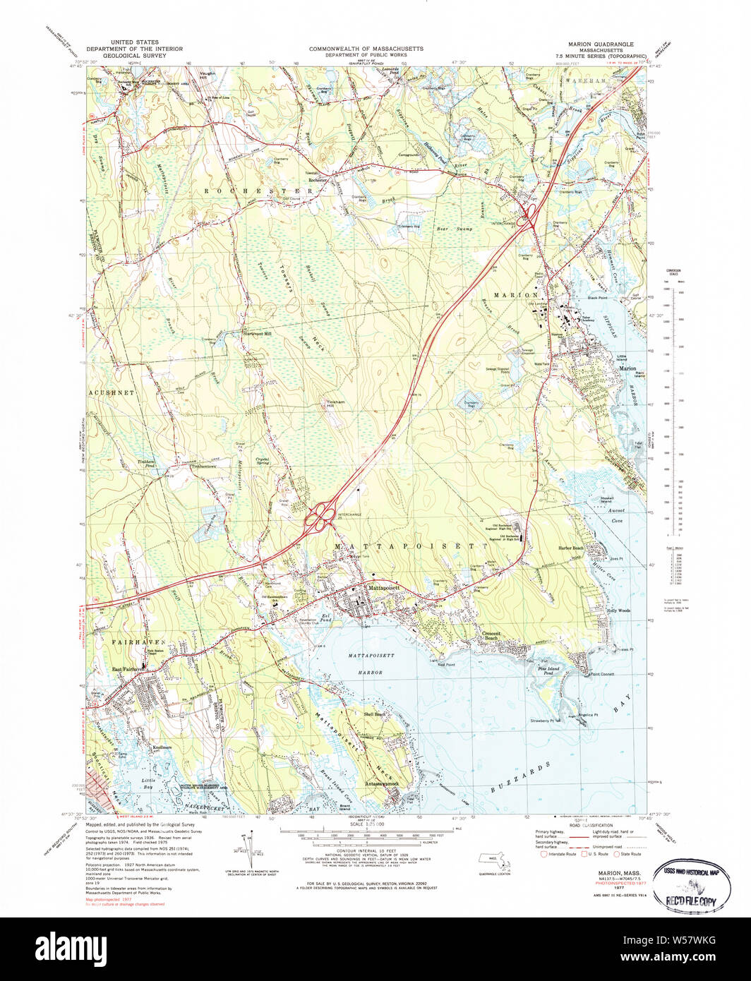 Marion massachusetts map hi-res stock photography and images - Alamy