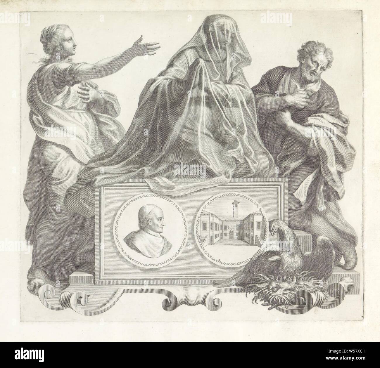 Portrait of a member of the Barbarigo family and the personifications ...